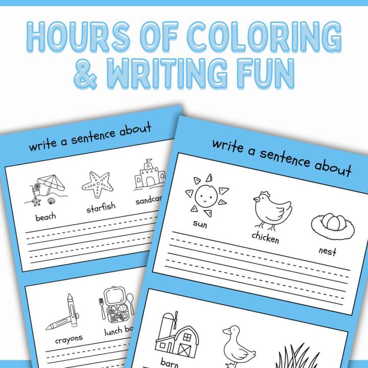 FREE Color and Write Worksheet Pack - A Toddler With a Pencil