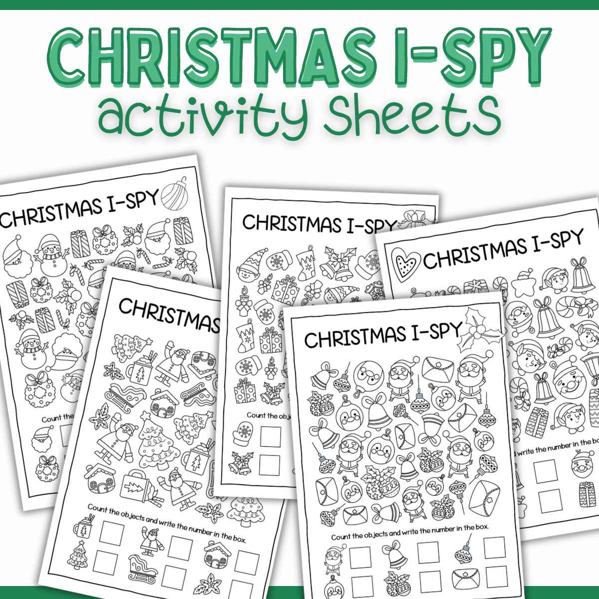 Christmas I-Spy Sheets - A Toddler With a Pencil
