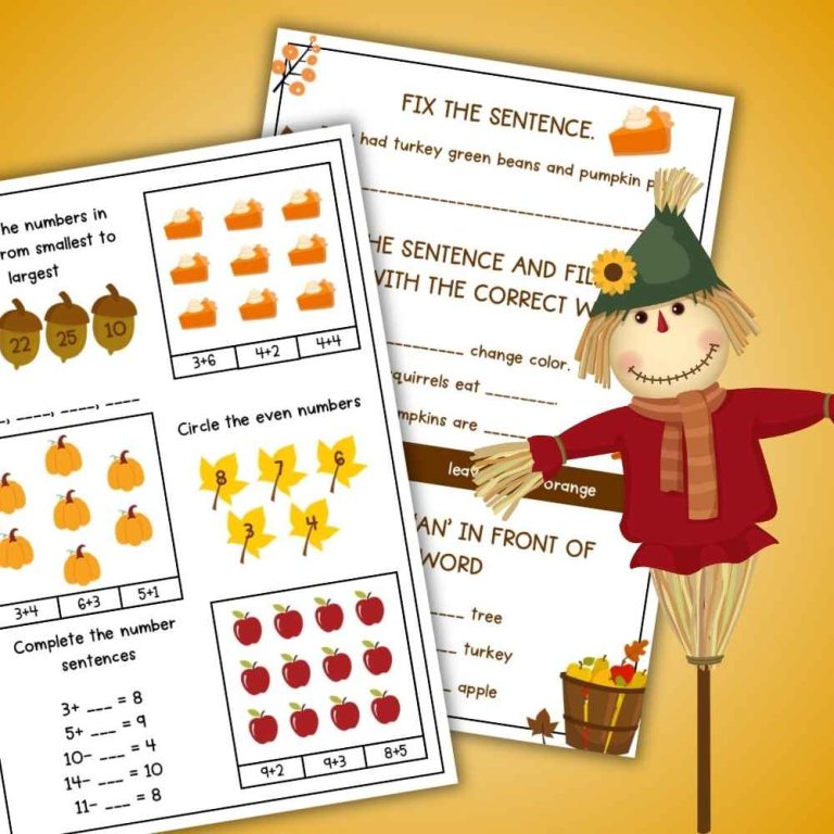 Fall Math and Literacy Activities - A Toddler With a Pencil