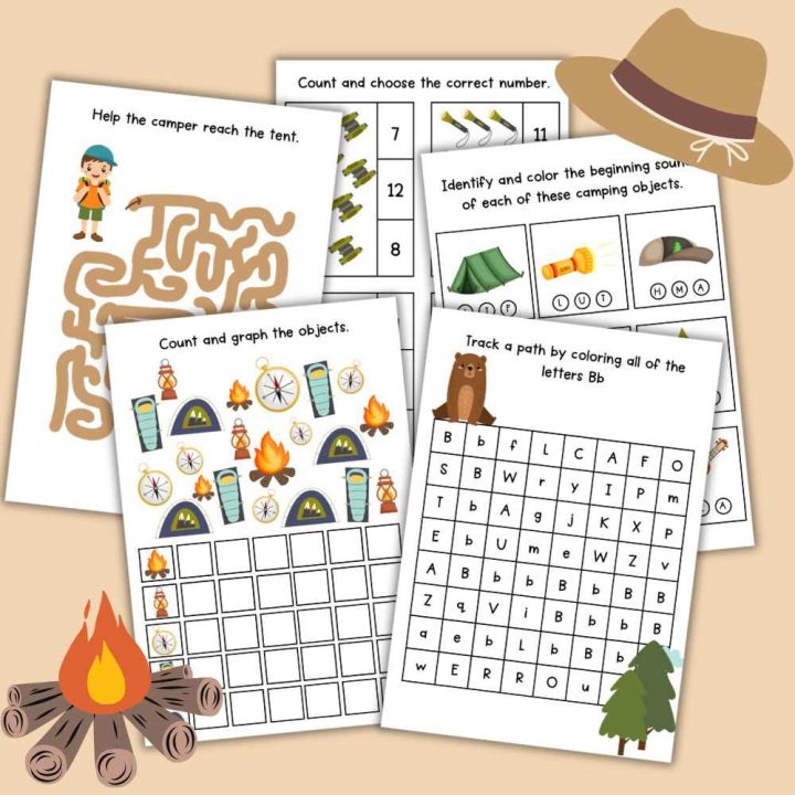 Camping Pre-K Activities - A Toddler With a Pencil