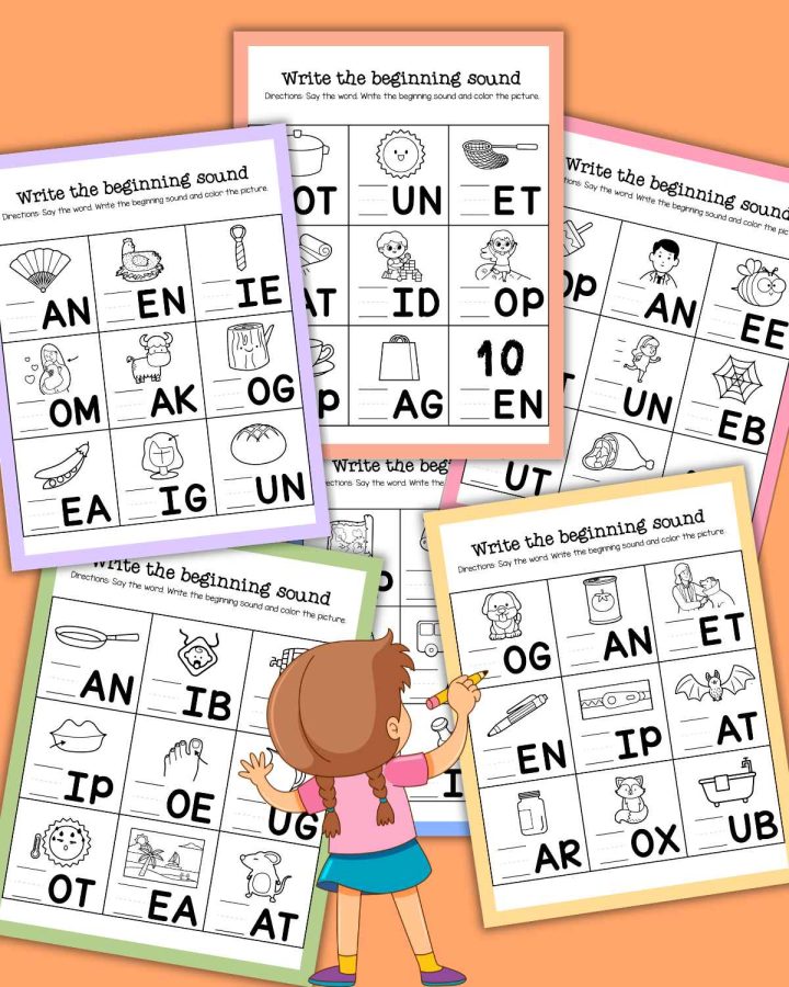 Beginning Sounds Worksheets - A Toddler With a Pencil