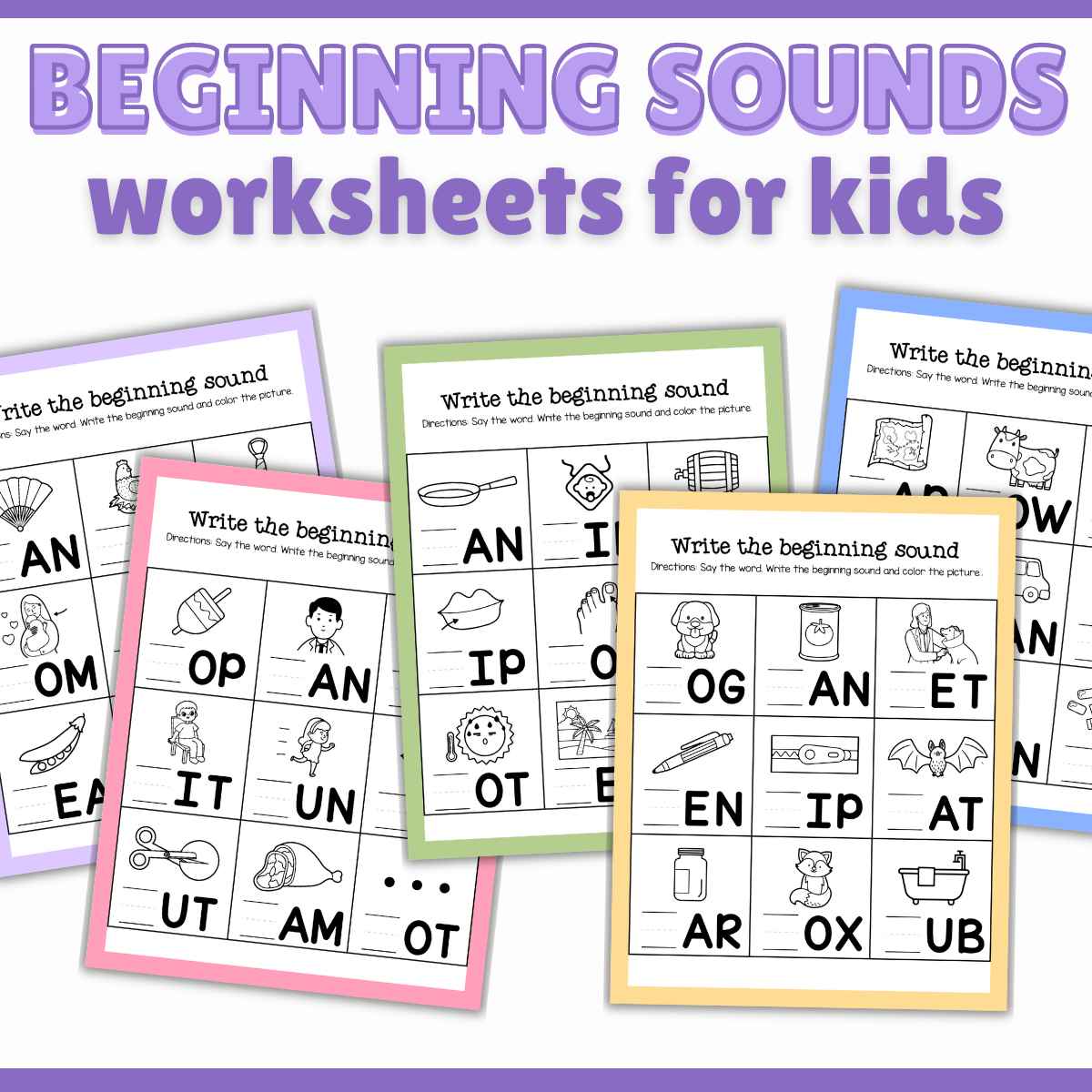 Beginning Sounds Worksheets - A Toddler With a Pencil