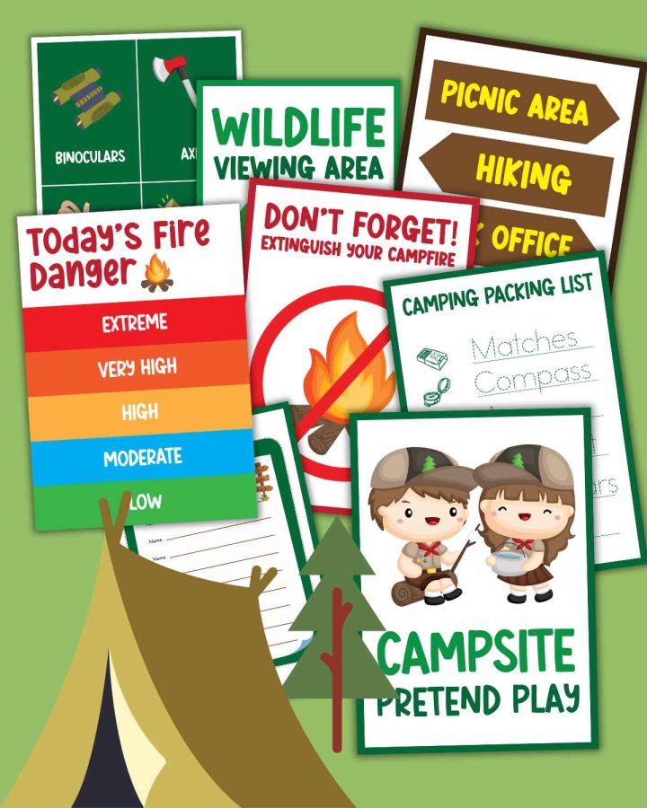 Camping Dramatic Play Printables - A Toddler With a Pencil