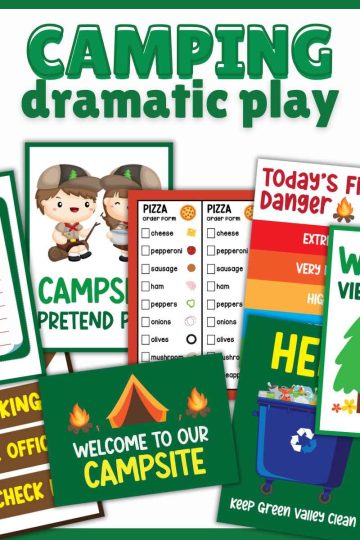 Camping Dramatic Play Printables - A Toddler With a Pencil