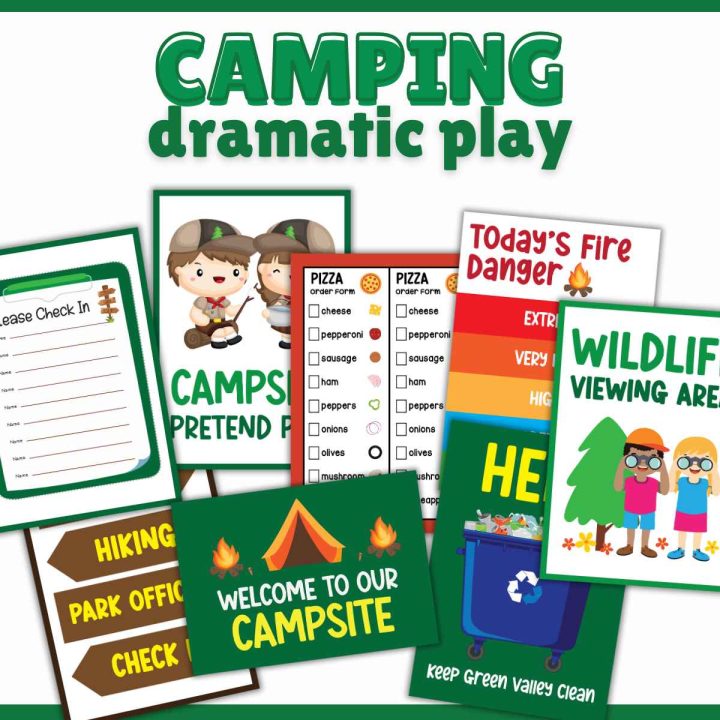 Camping Dramatic Play Printables - A Toddler With a Pencil
