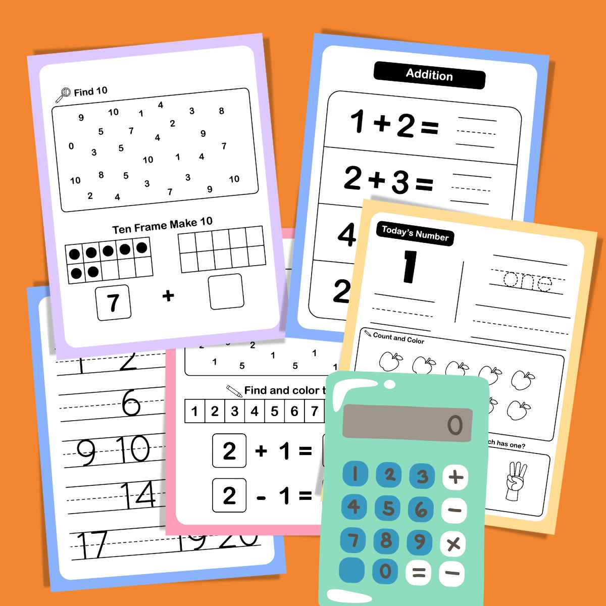 Math Activity Book for Toddlers - A Toddler With a Pencil