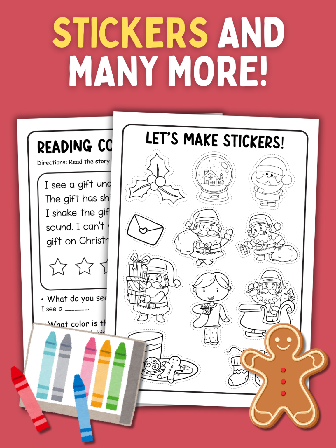 Free Christmas Reading Comprehension Worksheets for Kids - A Toddler ...