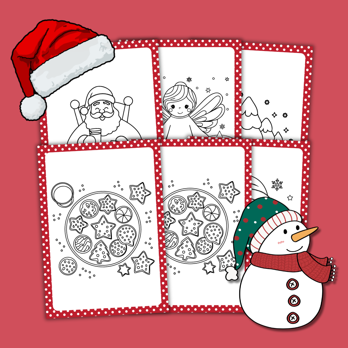 Free Christmas Coloring Pages for Kids - A Toddler With a Pencil