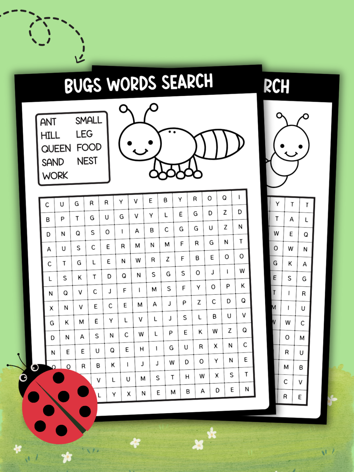 Free Bugs Word Search Printables for Kids - A Toddler With a Pencil