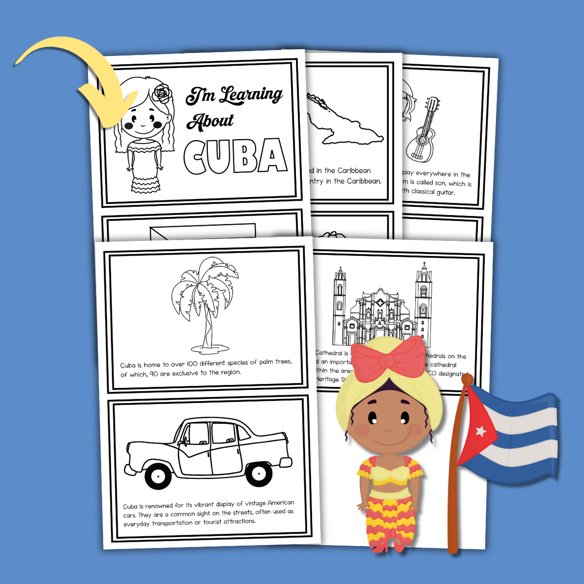 Free Cuba Country Study Worksheets for Kids - A Toddler With a Pencil