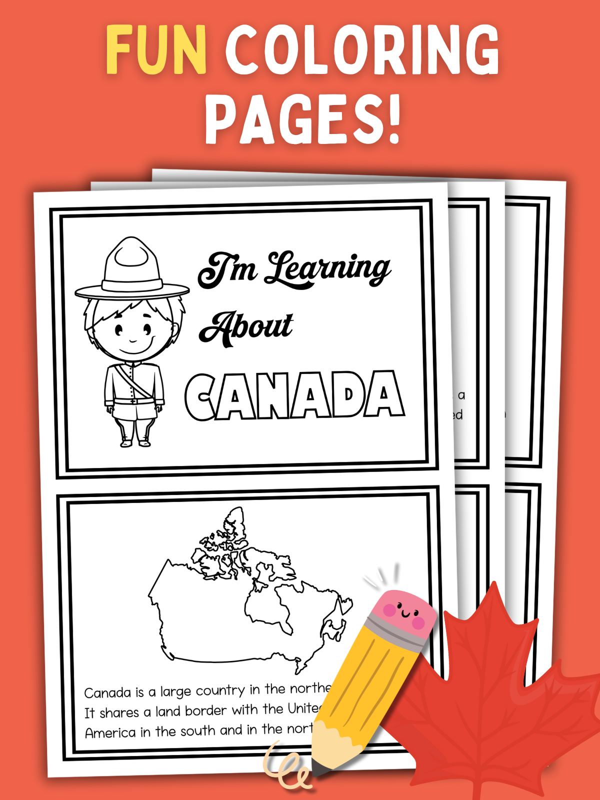 Free Canada Country Study Worksheets for Kids - A Toddler With a Pencil