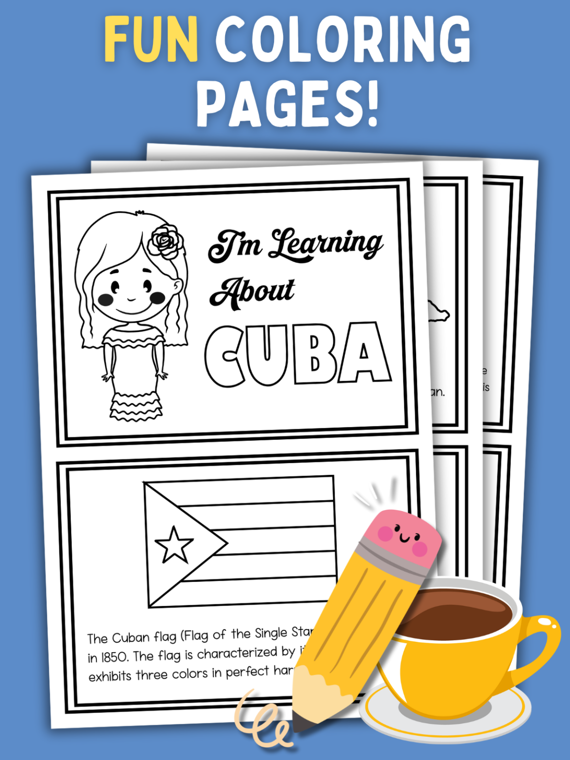 Free Cuba Country Study Worksheets for Kids - A Toddler With a Pencil