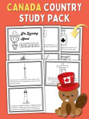 Free Canada Country Study Worksheets for Kids - A Toddler With a Pencil