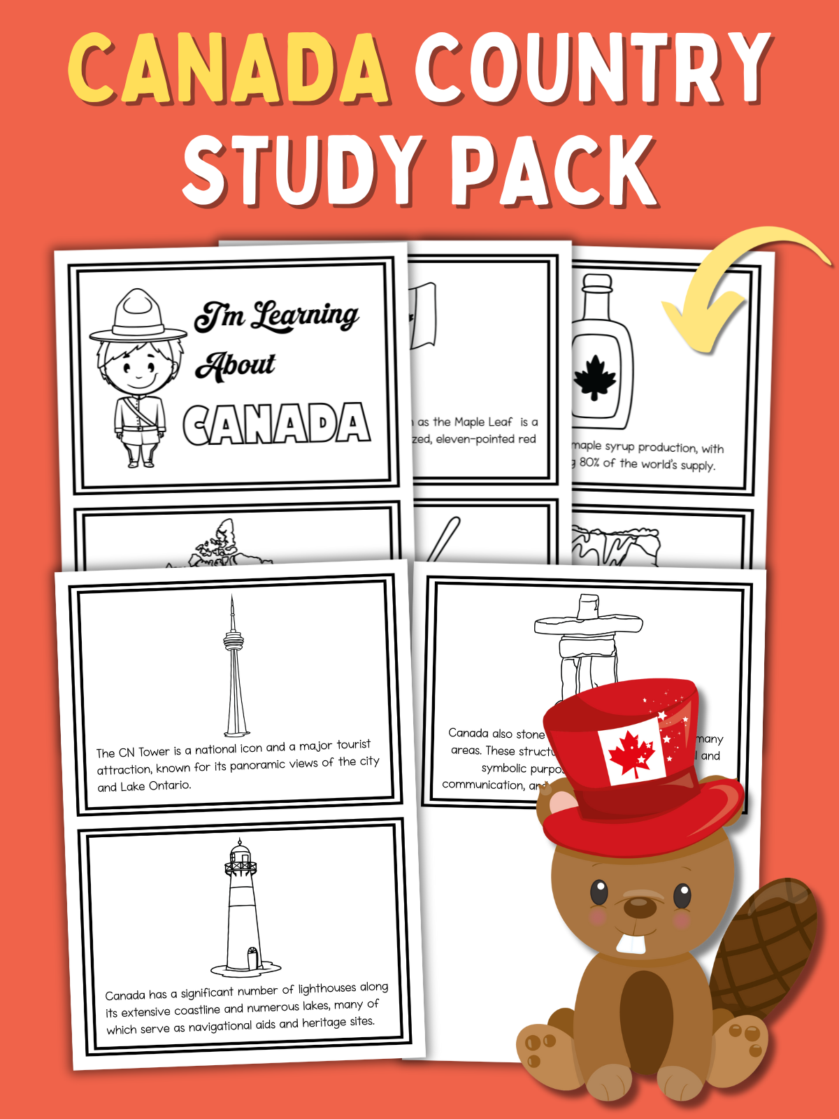 Free Canada Country Study Worksheets for Kids - A Toddler With a Pencil