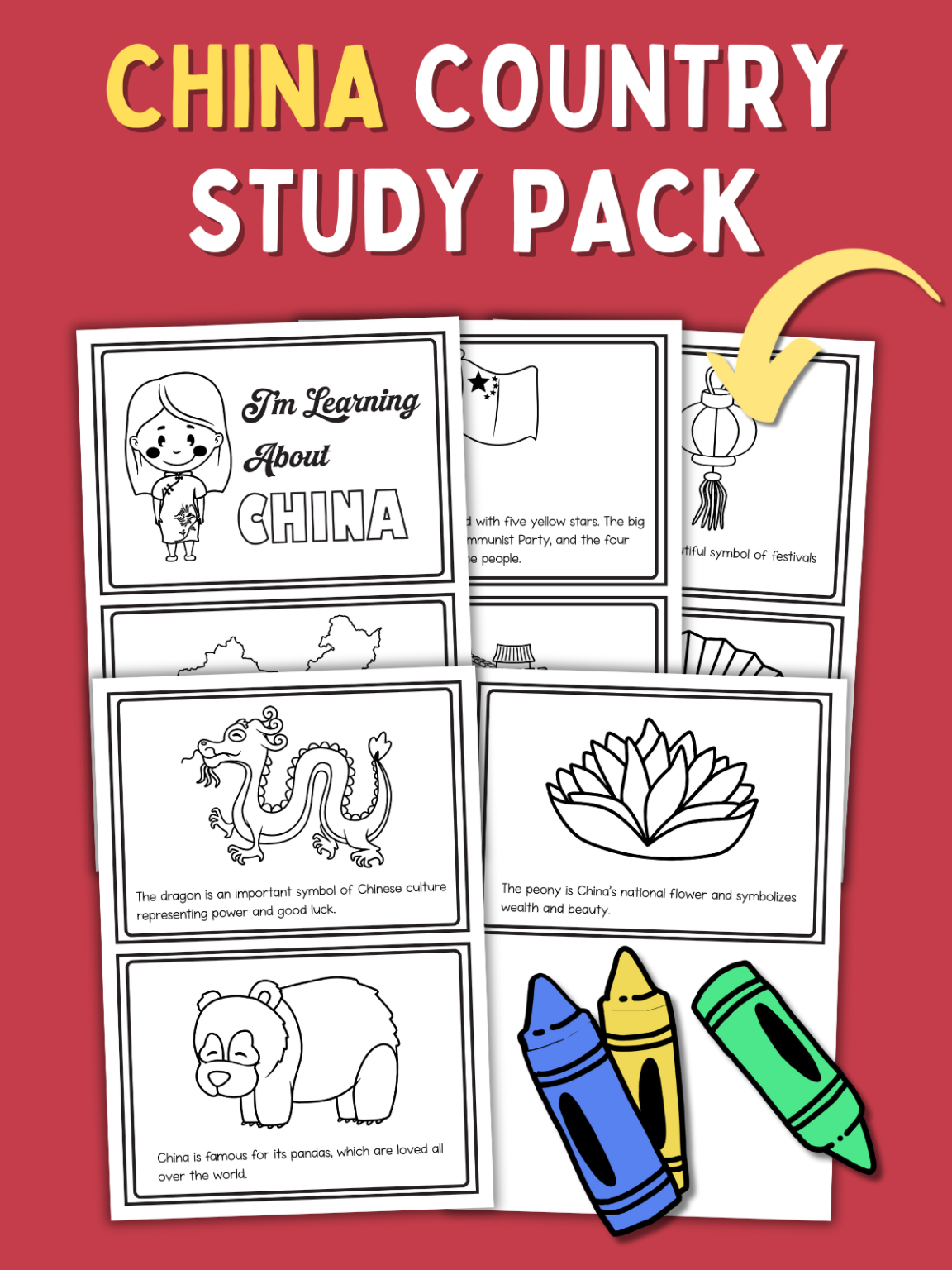 Free China Country Study Worksheets for Kids - A Toddler With a Pencil