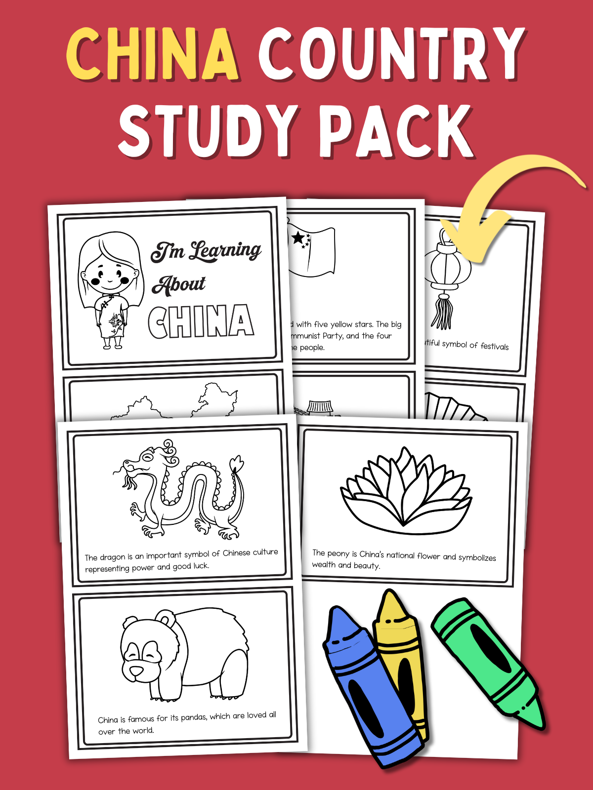Free China Country Study Worksheets for Kids - A Toddler With a Pencil