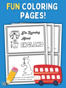 Free England Country Study Worksheets for Kids - A Toddler With a Pencil